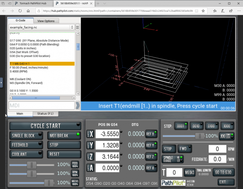A Real CNC Controller in the Cloud